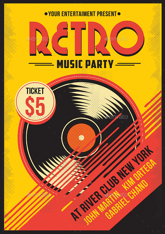 Retro Music Bundle Vol 1, Print Templates | GraphicRiver