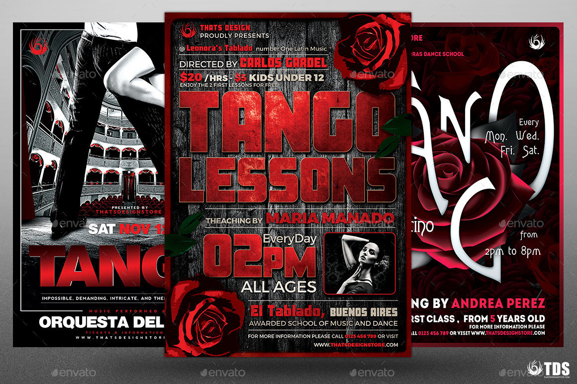 Tango Flyer Bundle by lou606 | GraphicRiver