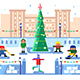 Municipal Skating Rink Christmas Tree, Vectors | GraphicRiver