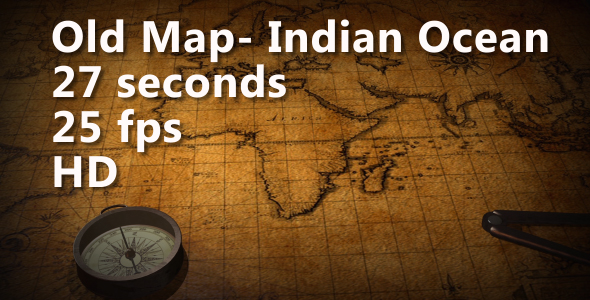 Old Map Indian Ocean, Motion Graphics | VideoHive