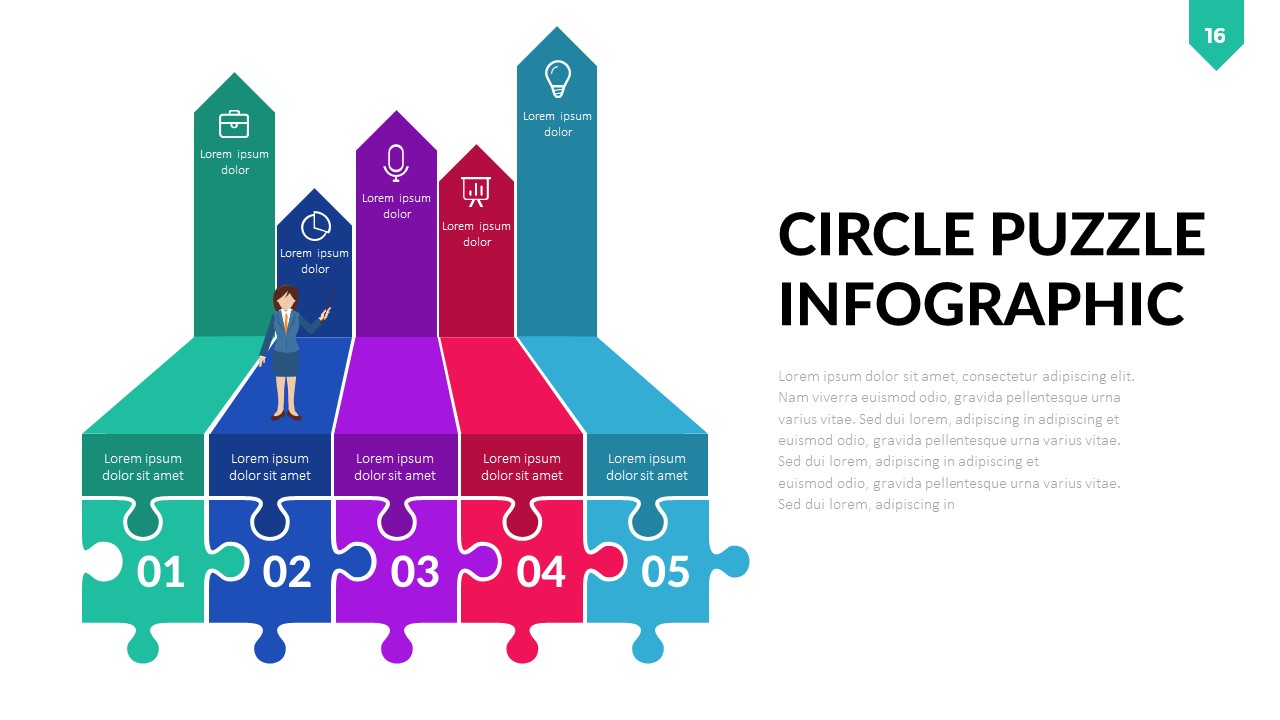 Puzzle Infographic PowerPoint Template, Presentation Templates ...