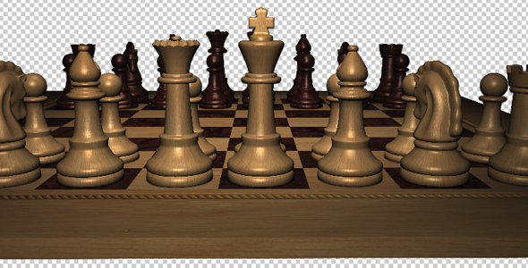 Chess Board Panorama - Front White Pieces - 4K, Motion Graphics | VideoHive