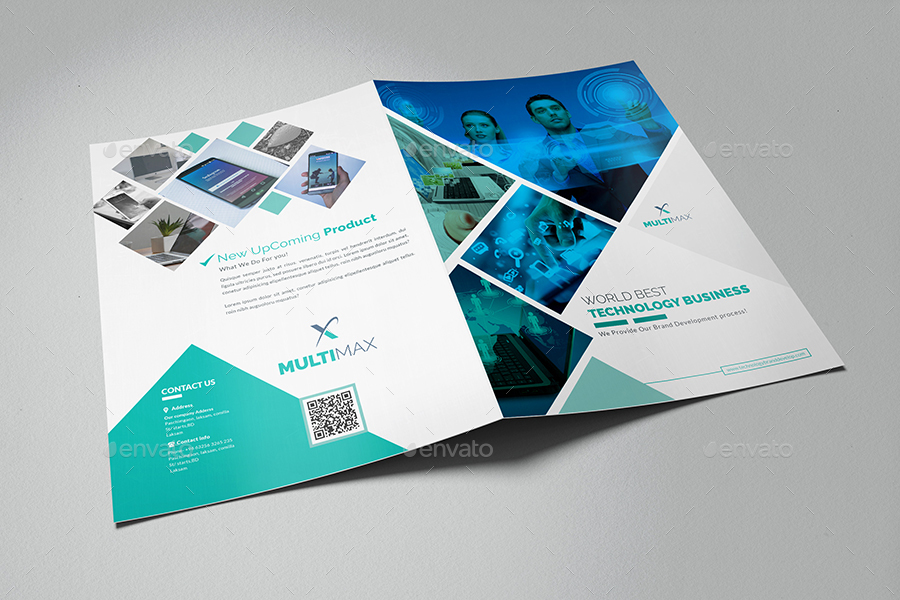 Technology Brochure_ Bifold, Print Templates | GraphicRiver