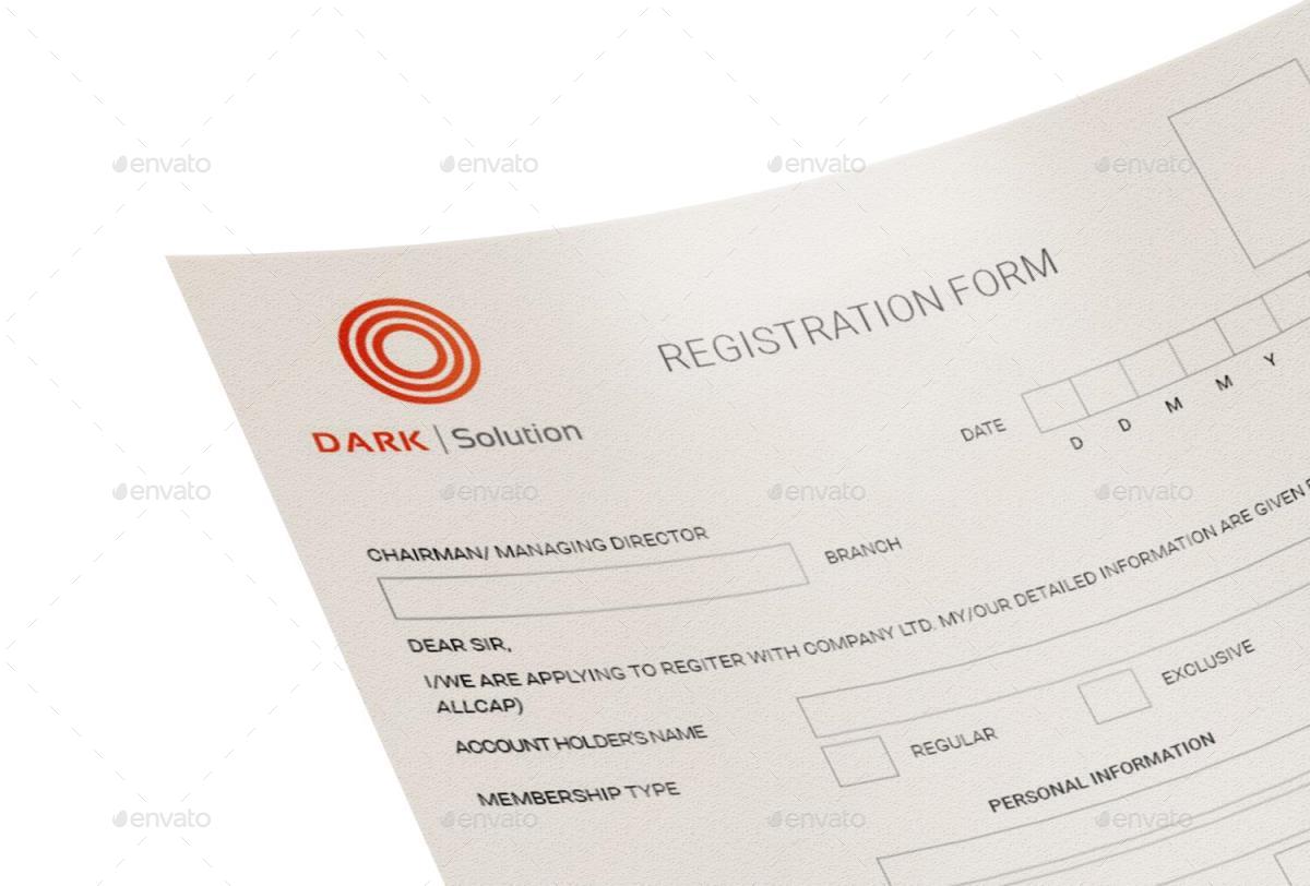 Registration Form, Print Templates | GraphicRiver