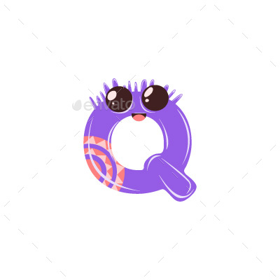 Cute Cartoon Alphabet Set, Vectors | GraphicRiver