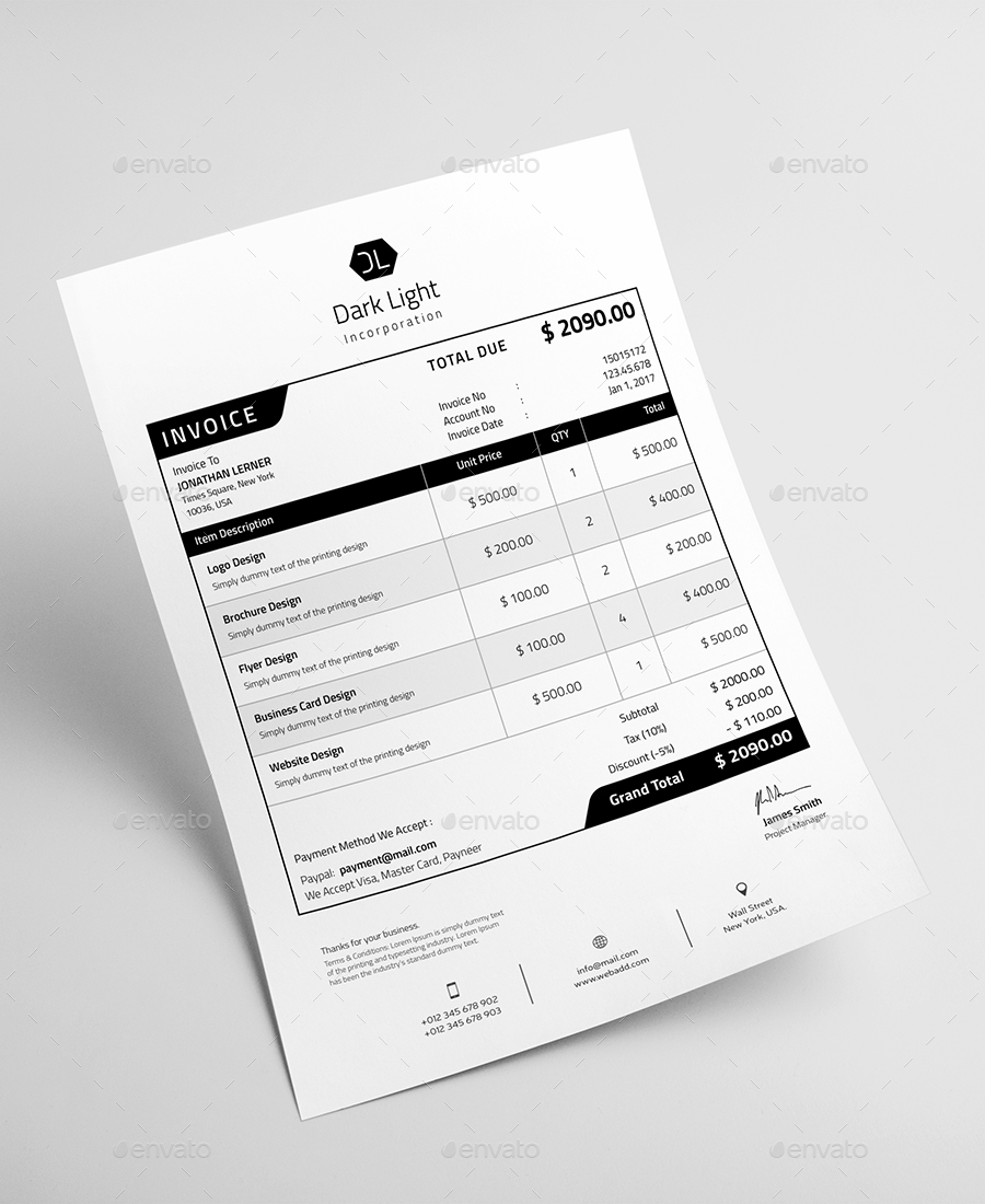 Invoice, Print Templates | GraphicRiver