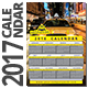 Yellow Cab 2017 Calendar Template by vlmr | GraphicRiver