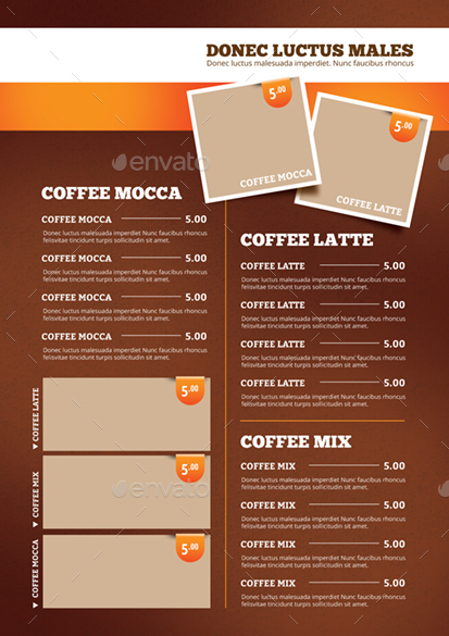 Coffee Menu, Print Templates | GraphicRiver