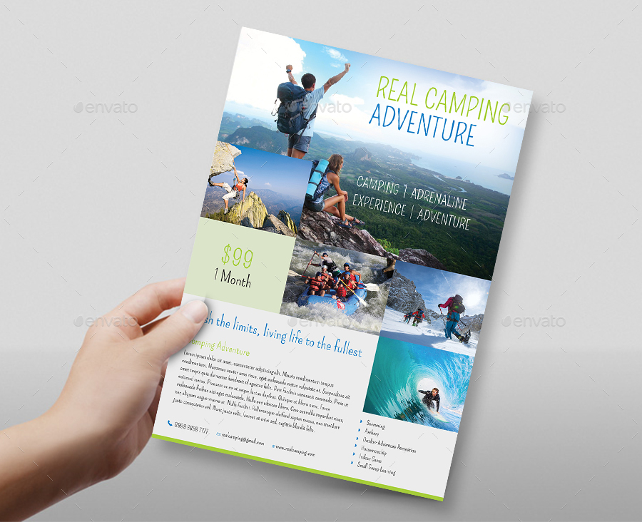 Adventure Camp Flyer, Print Templates | GraphicRiver
