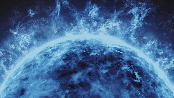 Blue Fire Star in the Vast Space, Motion Graphics | VideoHive
