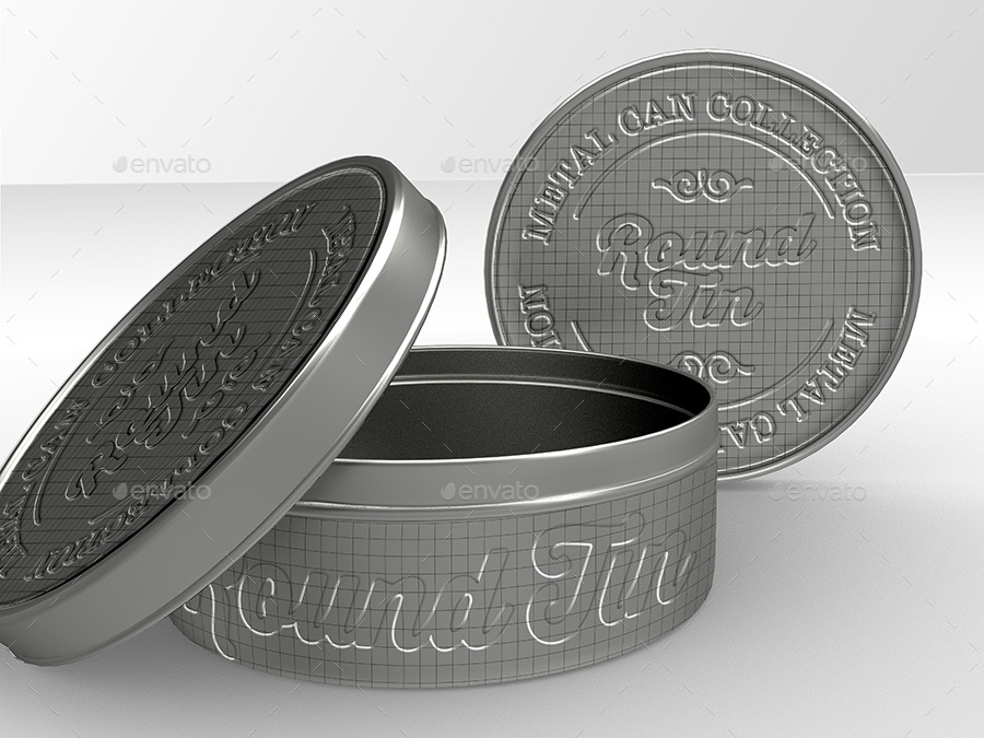 Round Tin Cans Vol.3 Packaging Mock Ups by ina717 | GraphicRiver