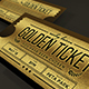 Multipurpose Golden / Silver Ticket Invitation, Print Templates ...