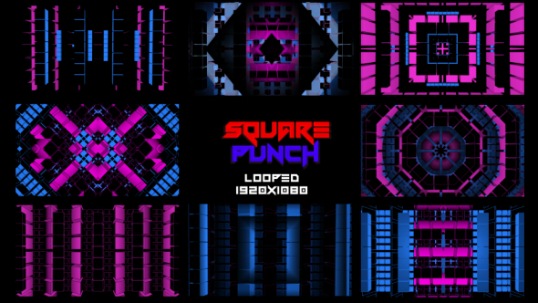 Square Punch VJ Pack, Motion Graphics | VideoHive