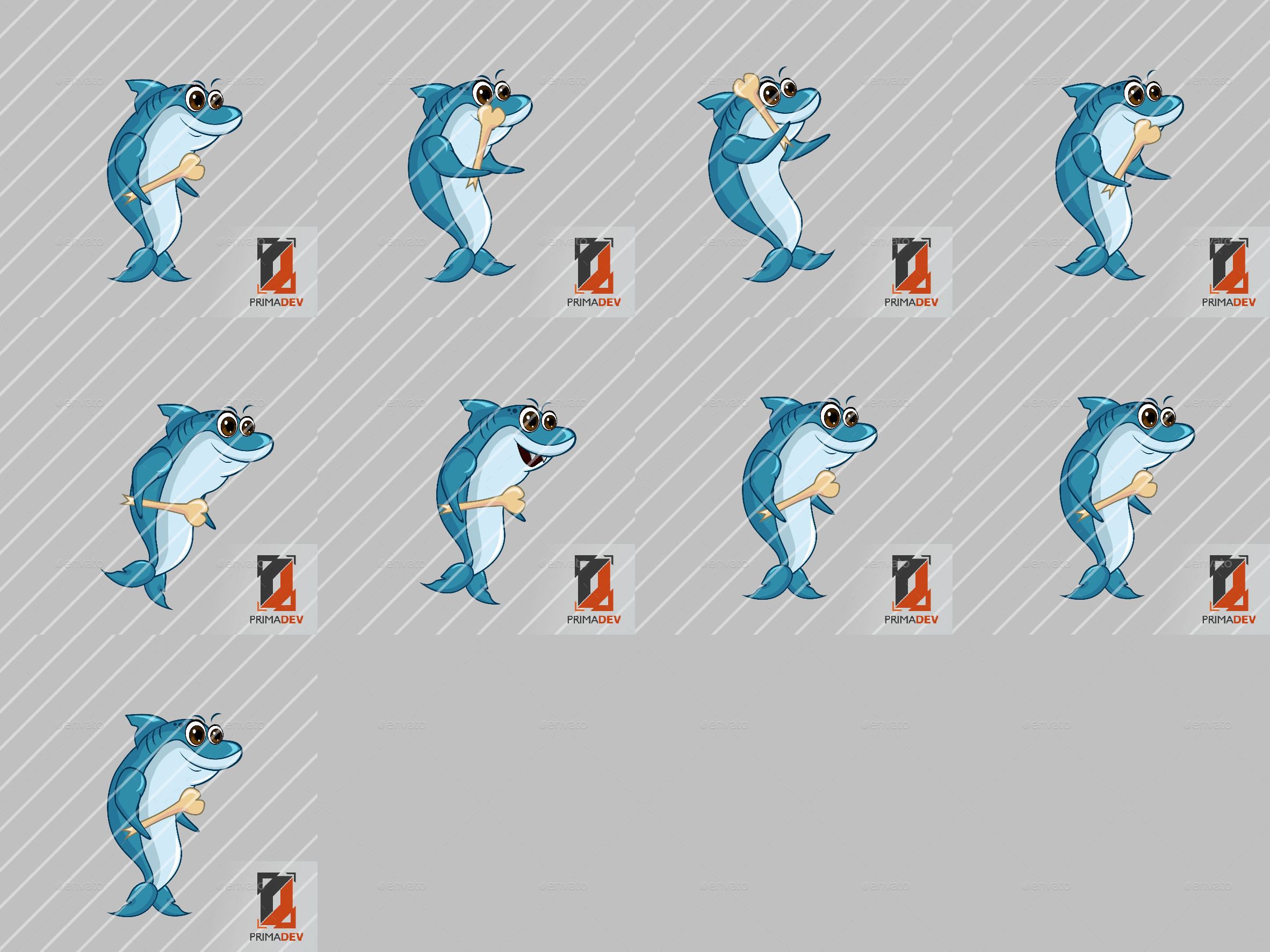 Fish #5 Sprite Character by PrimaDev | GraphicRiver