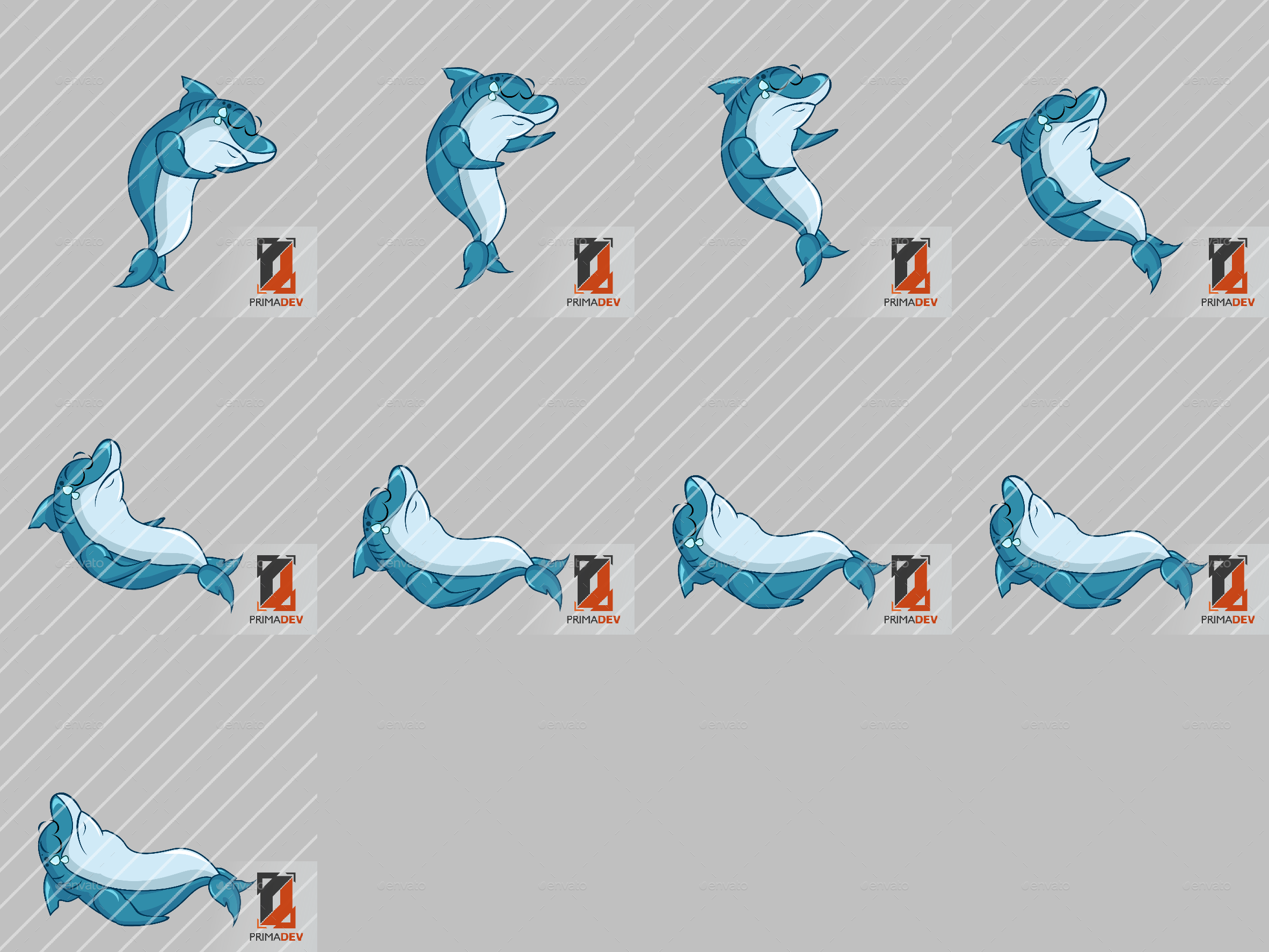 Fish #5 Sprite Character by PrimaDev | GraphicRiver