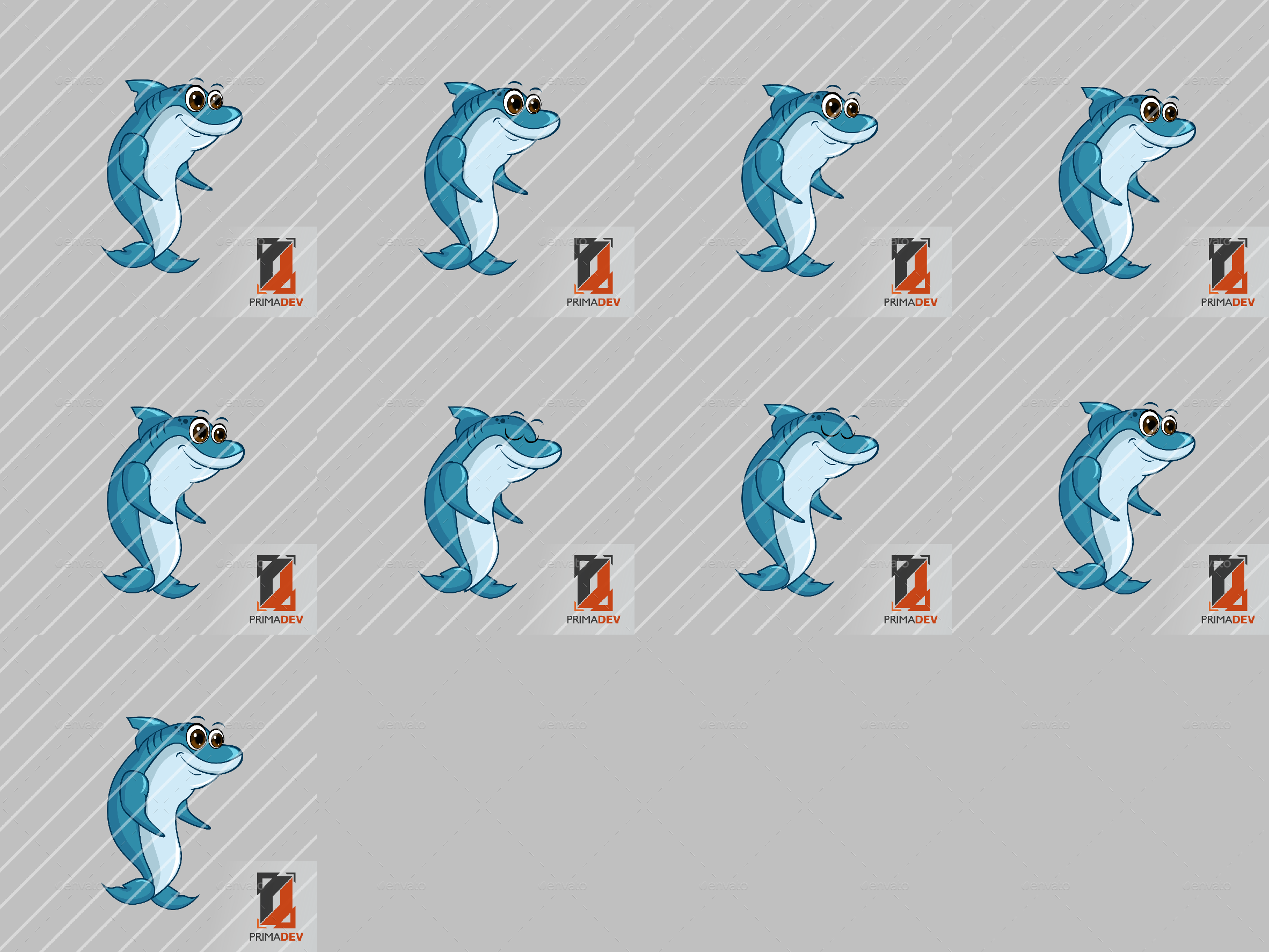Fish #5 Sprite Character by PrimaDev | GraphicRiver