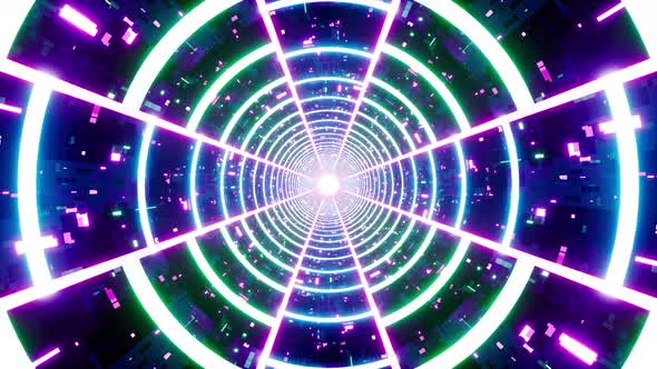 VJ Neon Light Beam Disco Background Loop 4K by shnfilm | VideoHive