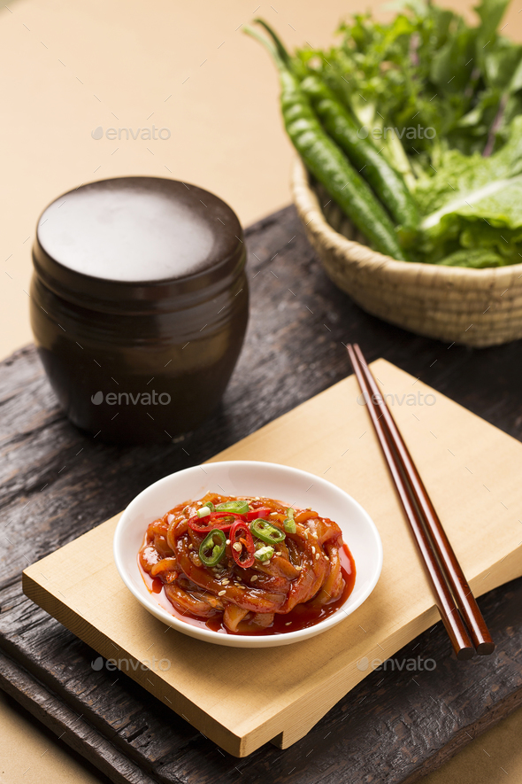 Korean Cuisine: Salted Fermented Fish/Seafood Stock Photo by BBTree2012