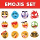 Creative Emoji Set, Vectors | GraphicRiver