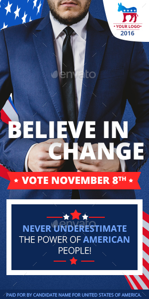 Political Campaign Banner Ads, Web Elements | GraphicRiver