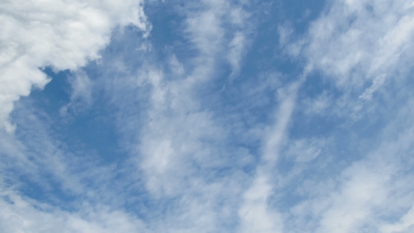 Clouds Moving In The Blue Sky, Stock Footage | VideoHive