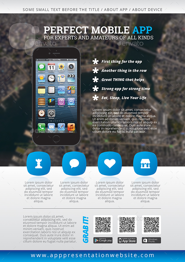 Smart Phone App Business Promotion Flyer 06, Print Templates | GraphicRiver