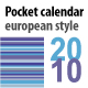 Pocket calendar 2010 landscape european, Print Templates | GraphicRiver