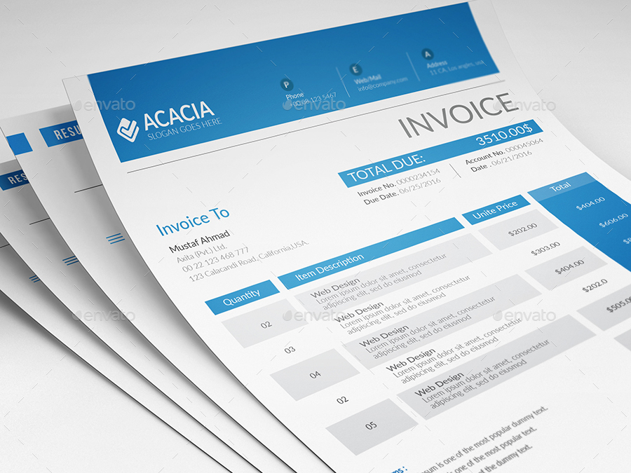 Business Invoice, Print Templates | GraphicRiver