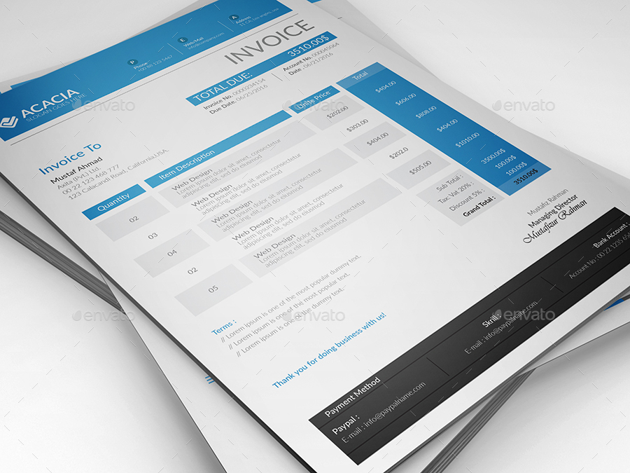 Business Invoice, Print Templates | GraphicRiver