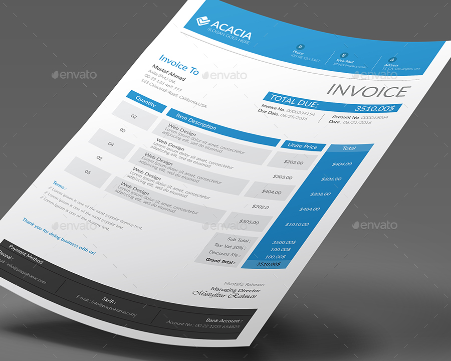 Business Invoice, Print Templates | GraphicRiver