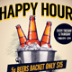 Beer Promotion Happy Hour Flyer Template 3, Print Templates | GraphicRiver