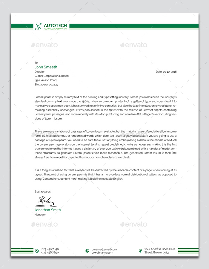 Letterhead, Print Templates | GraphicRiver