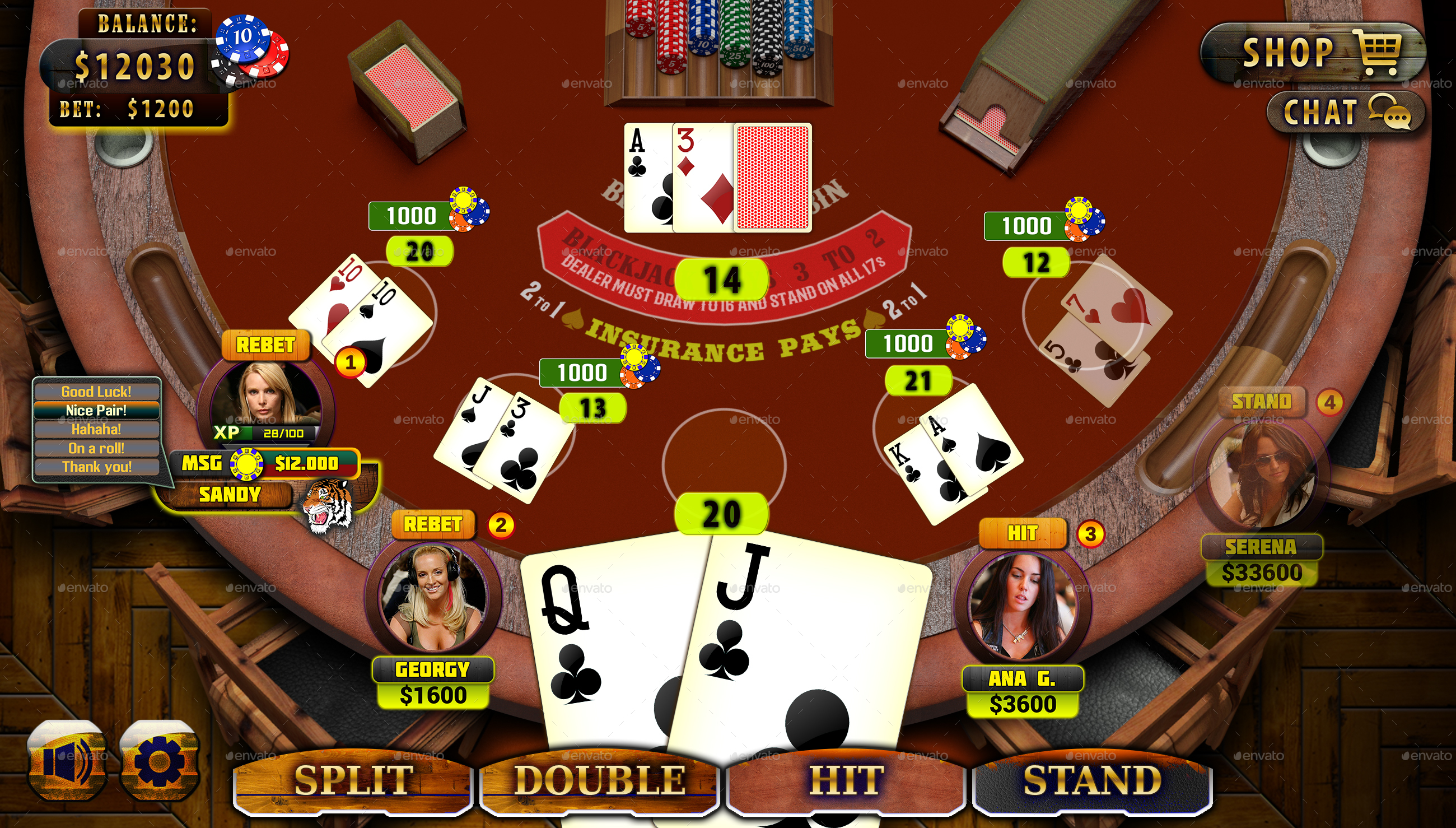 BlackJack Complete Assets Pack, Game Assets | GraphicRiver