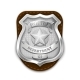 Silver Steel Police, Security Badge Isolated, Vectors | GraphicRiver