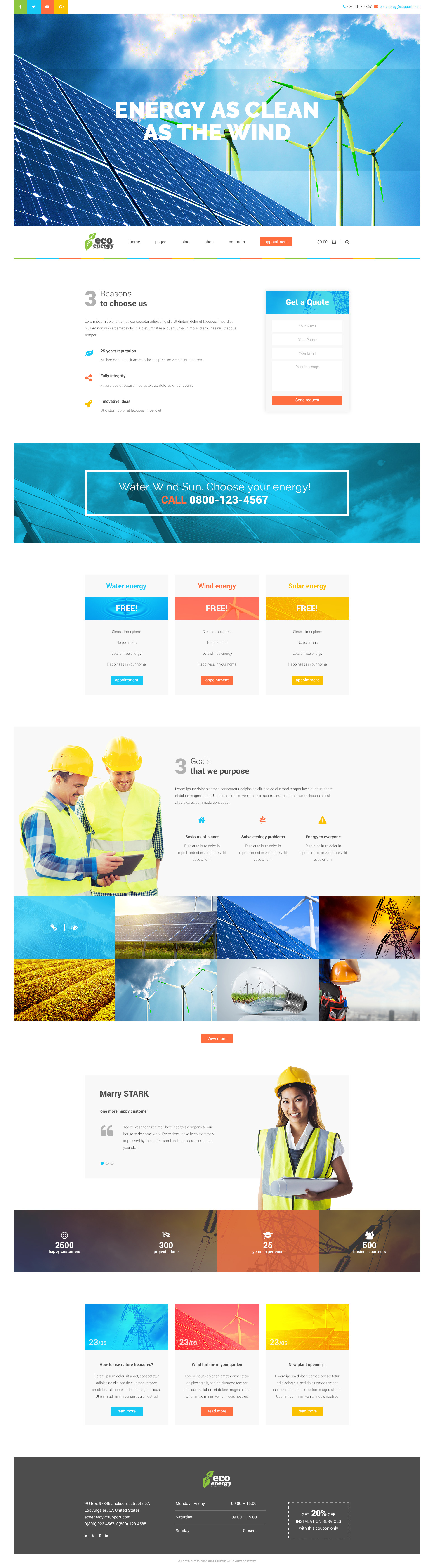 Eco Energy - Ecology & Alternative Energy Company PSD Template by ...