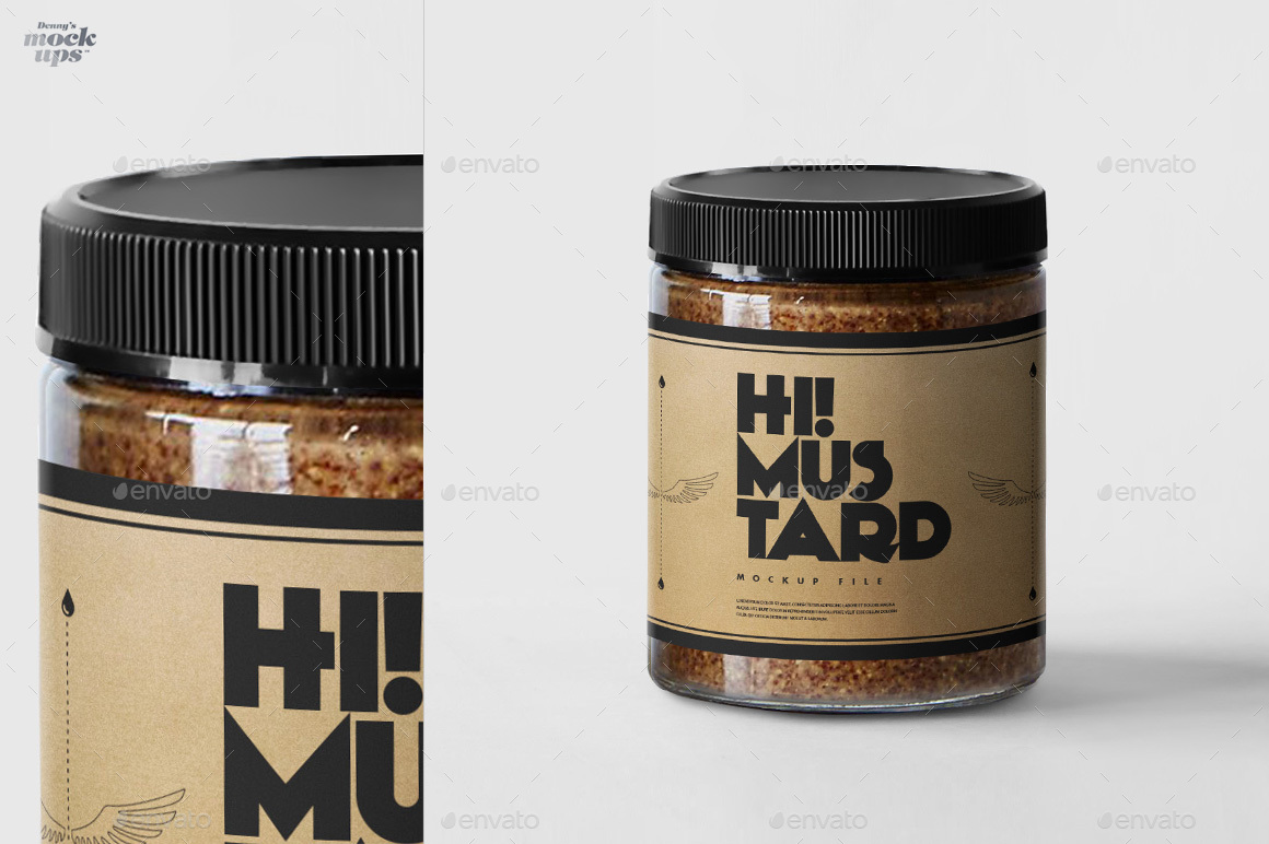 Mustard Jar Mockup, Graphics | GraphicRiver