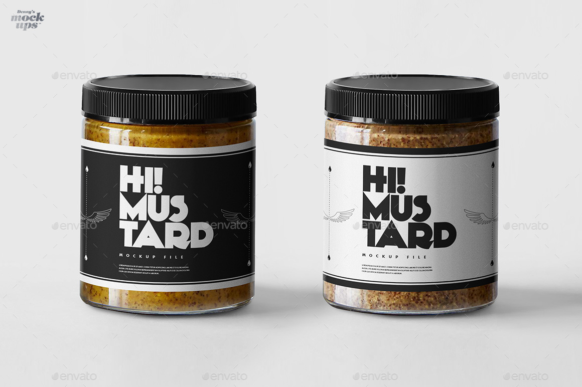 Mustard Jar Mockup, Graphics | GraphicRiver