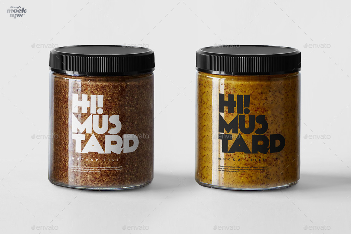 Mustard Jar Mockup, Graphics | GraphicRiver