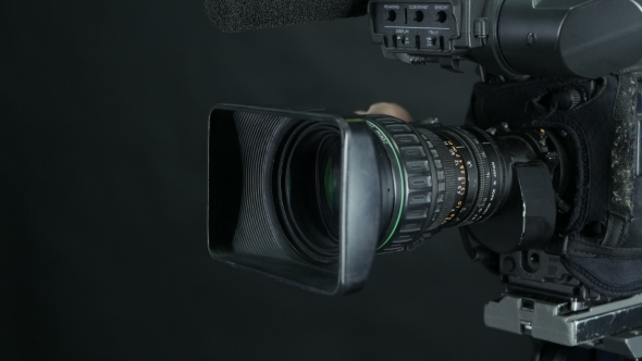 Studio Camera At a Broadcast News Studio., Stock Footage | VideoHive