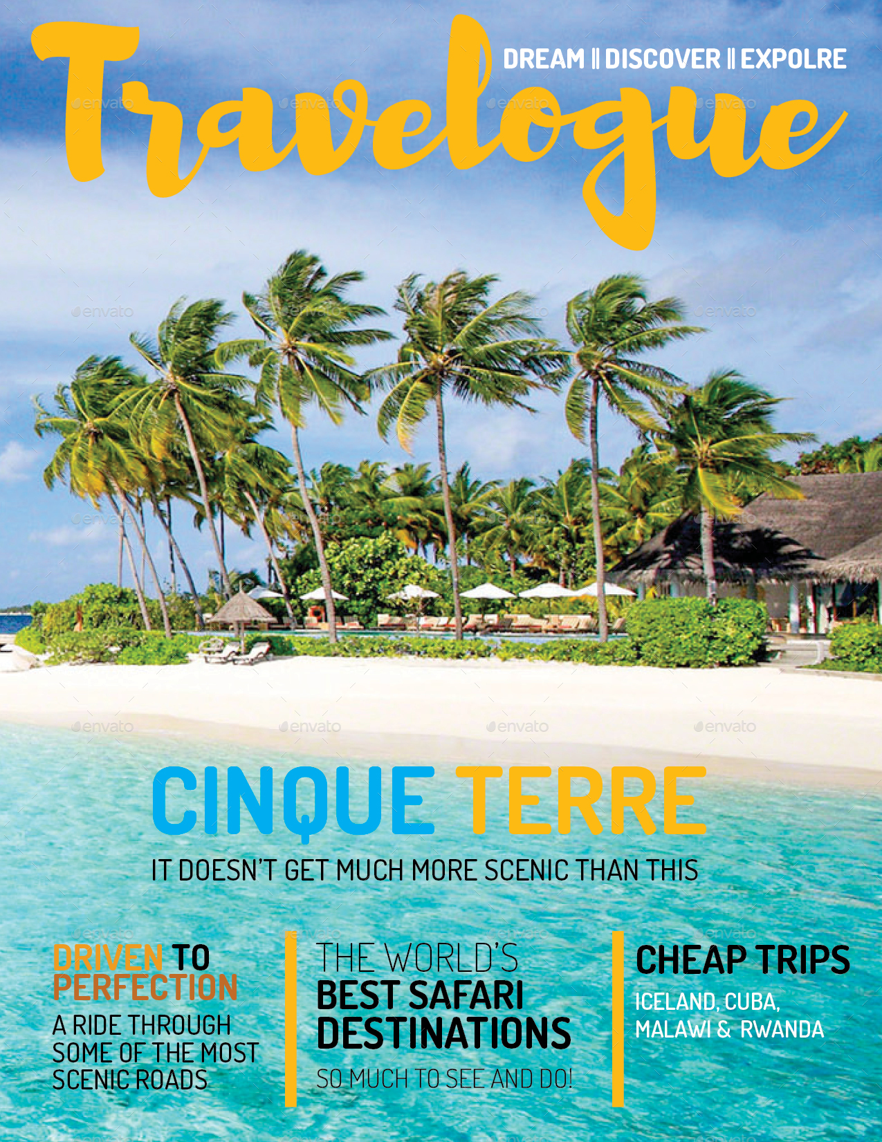 Travel Magazine Template, Print Templates | GraphicRiver