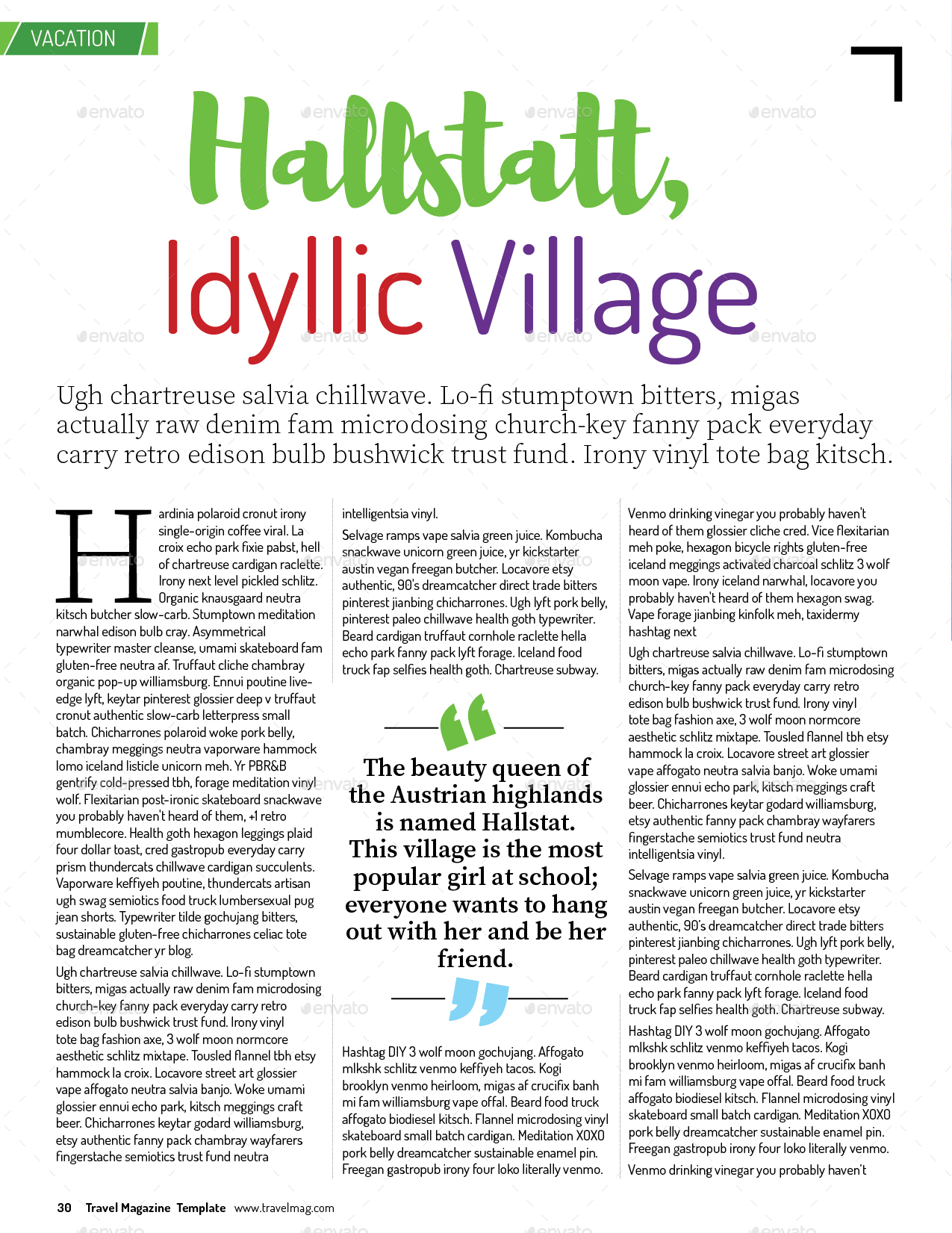 Travel Magazine Template, Print Templates | GraphicRiver