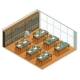 Bookstore Library Isometric Interior, Vectors | GraphicRiver