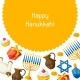 Jewish Hanukkah Celebration Card With Holiday, Vectors | GraphicRiver