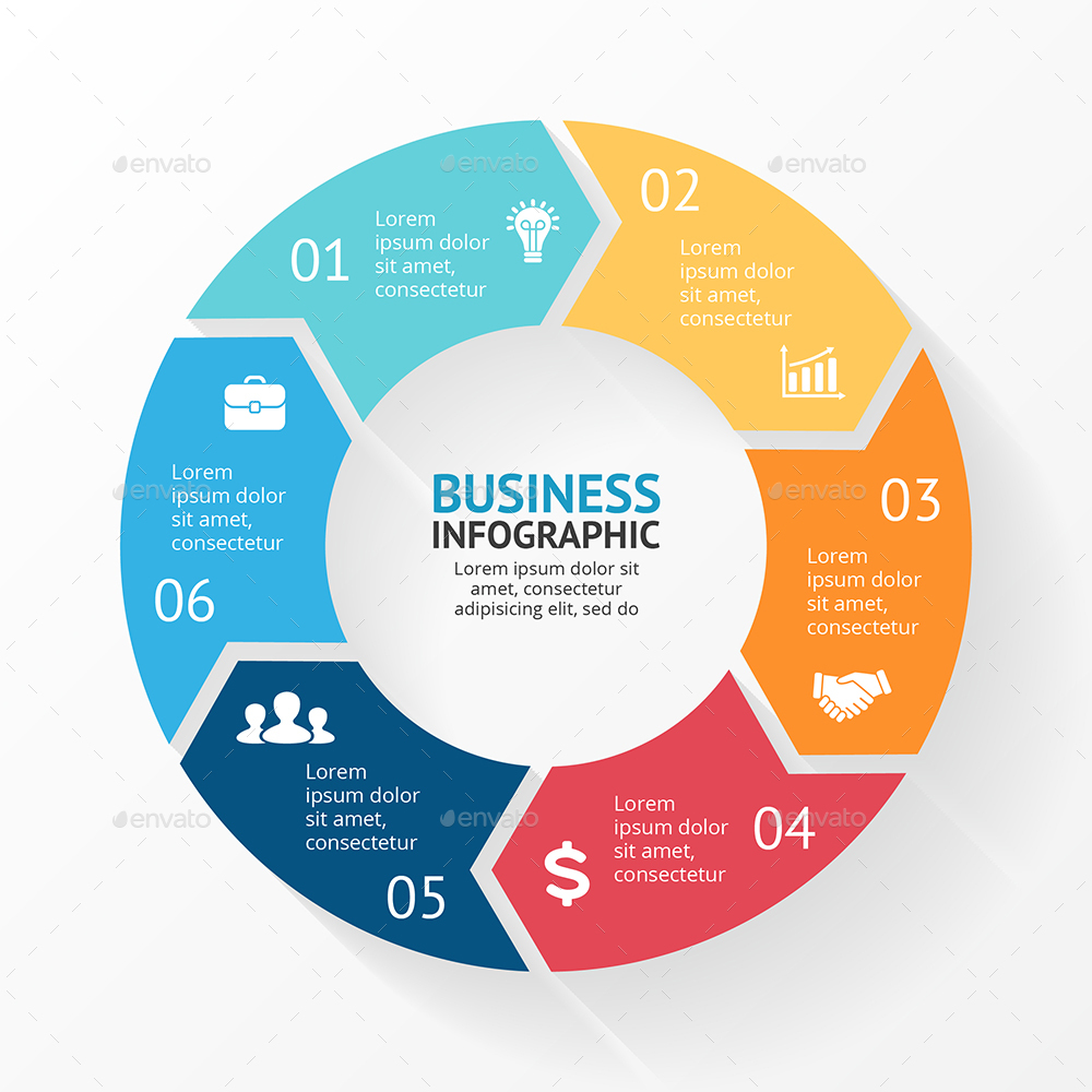 6 Steps Infographics. PSD, EPS, AI., Infographics | GraphicRiver