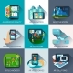 Augmented Reality Square Shadow Icons Set, Vectors | GraphicRiver