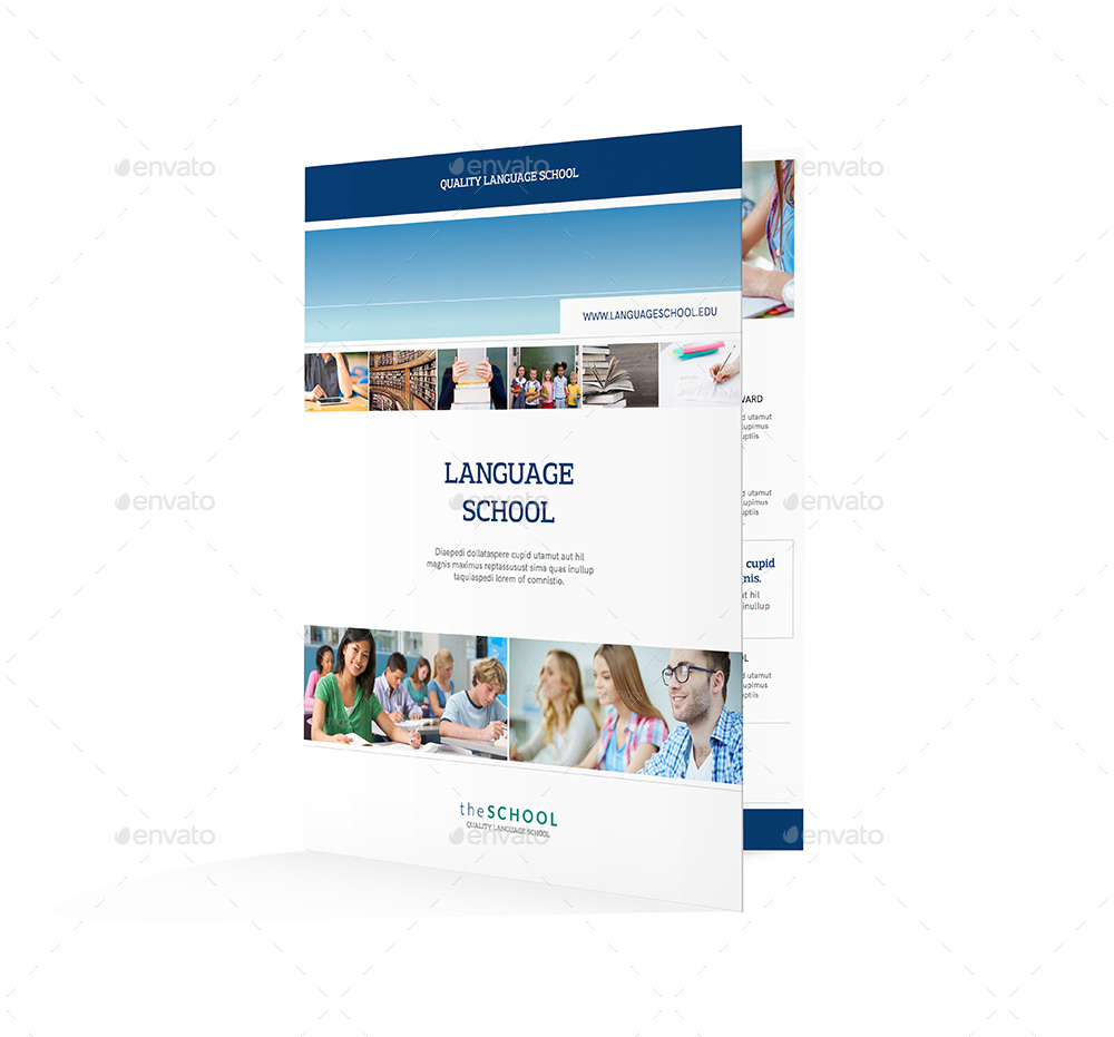 Language School Print Bundle by Mike_pantone | GraphicRiver