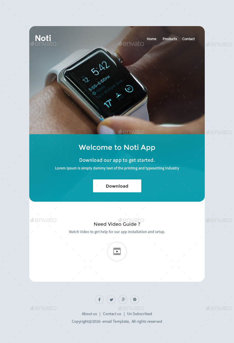 Notify - Notification Email Template PSD, Web Elements | GraphicRiver