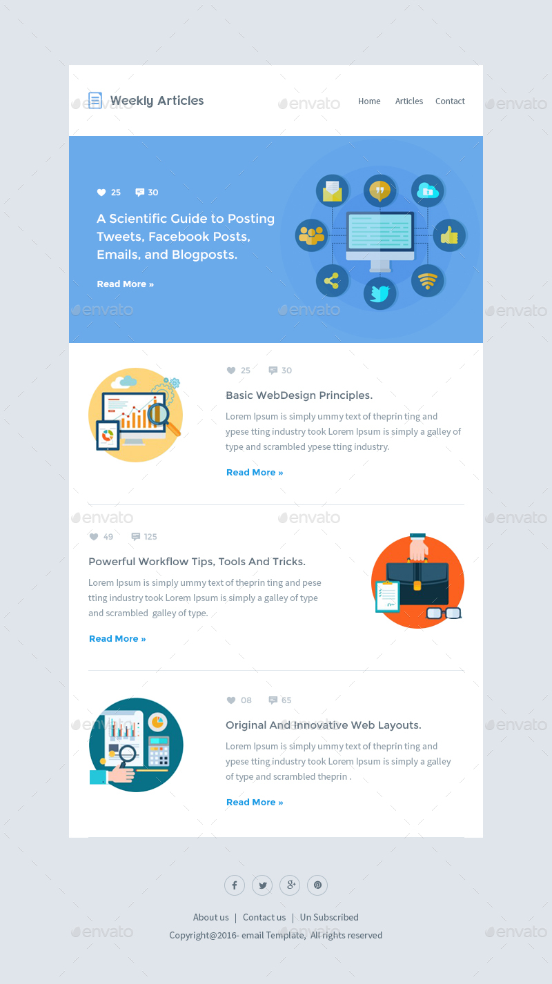 Notify - Notification Email Template PSD, Web Elements | GraphicRiver