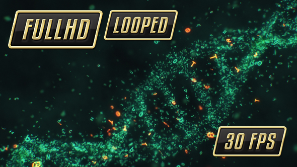 DNA Strand Helix Sequence Background Loop, Motion Graphics | VideoHive