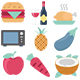 110 Food Color Vector Icons Pack, Icons | GraphicRiver